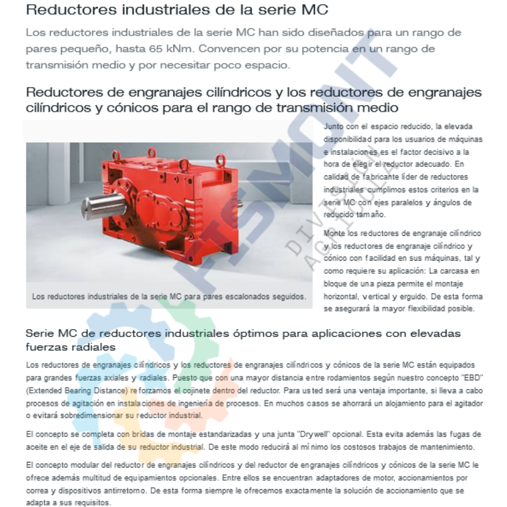 MCR1 REDUCTOR INDUSTRIAL DE PAR CONICO SERIE MCR MARCA SEW EURODRIVE ...